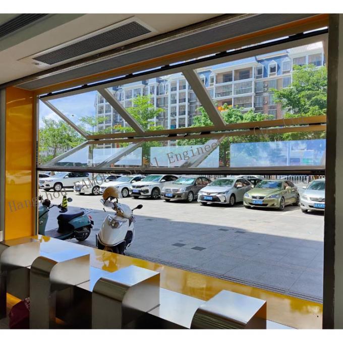 Toughened Glass Horizontal Bifold Windows For Cafe Restaurant