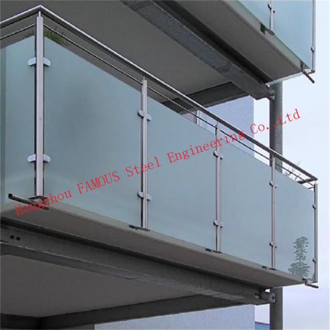 Spigot Bracket Outdoor Glass Balustrade Toughenend Glass Railing Handrail