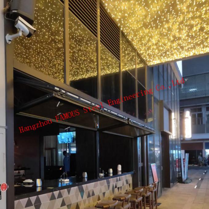 Restaurant Aluminum Vertical Bifolding Window With Tempered Glass