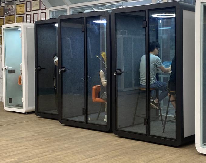 Modern Glass Partition Walls Temporary Office Pods For Coworking Spaces