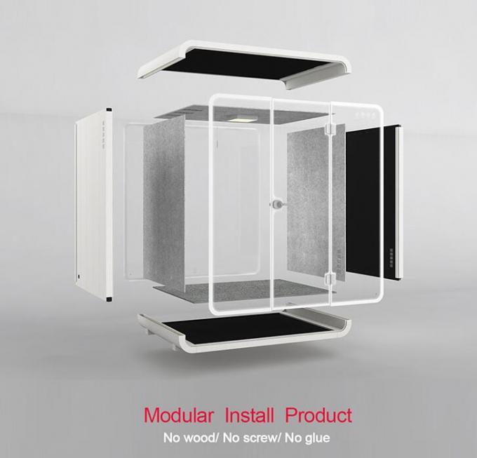 Modern Glass Partition Walls Temporary Office Pods For Coworking Spaces