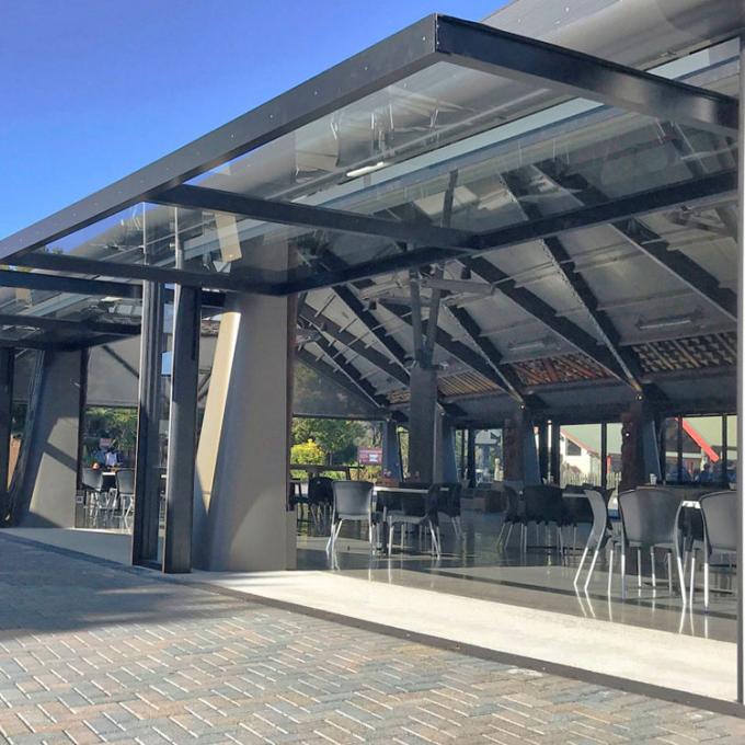 Steel Frame Counterweight Tilt Up Glass Doors For Commercial Building