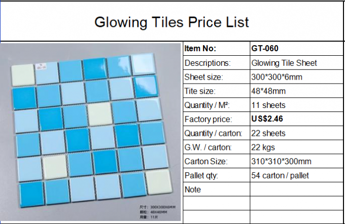 Contemporary Mosaics Glowing Tiles Glow In The Dark Swimming Pool Tiles