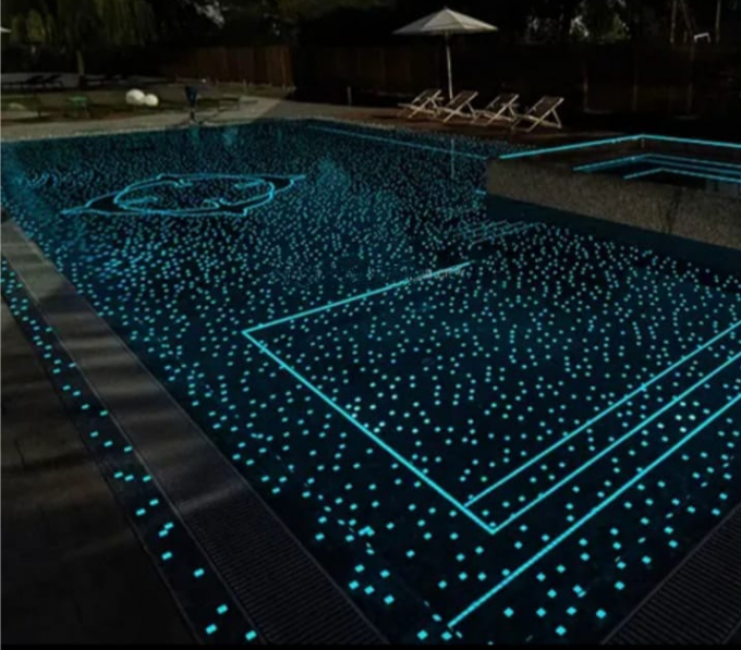 Contemporary Mosaics Glowing Tiles Glow In The Dark Swimming Pool Tiles