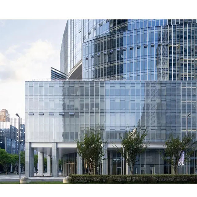Powder Coating Curtain Wall Facade Cladding Structural Glass Curtain ...