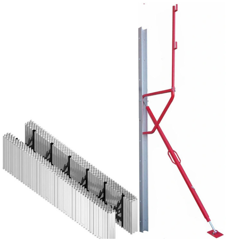ICF Wall Stability Adjustable ICF Supports Steel ICF Wall Bracing