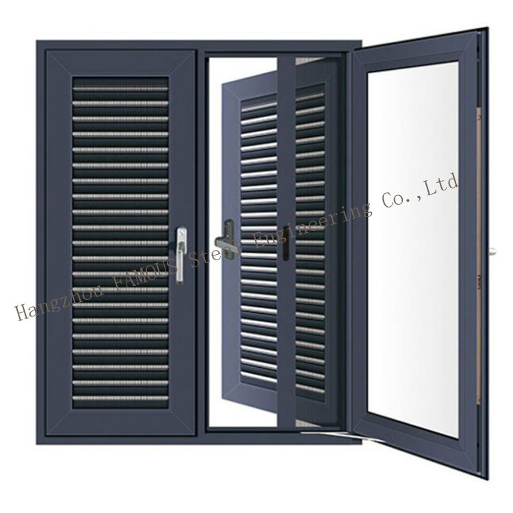 Customized Aluminum Jalousie Louver Window For Toilet / Bathroom
