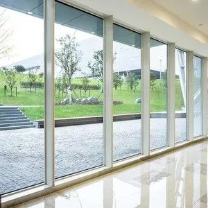 Aluminum Frame Toughened Glass French Casement Floor To Ceiling Window