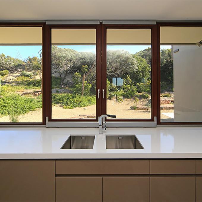 Modern Panel Facade Ribbon Windows Aluminum Glass Frame For Building