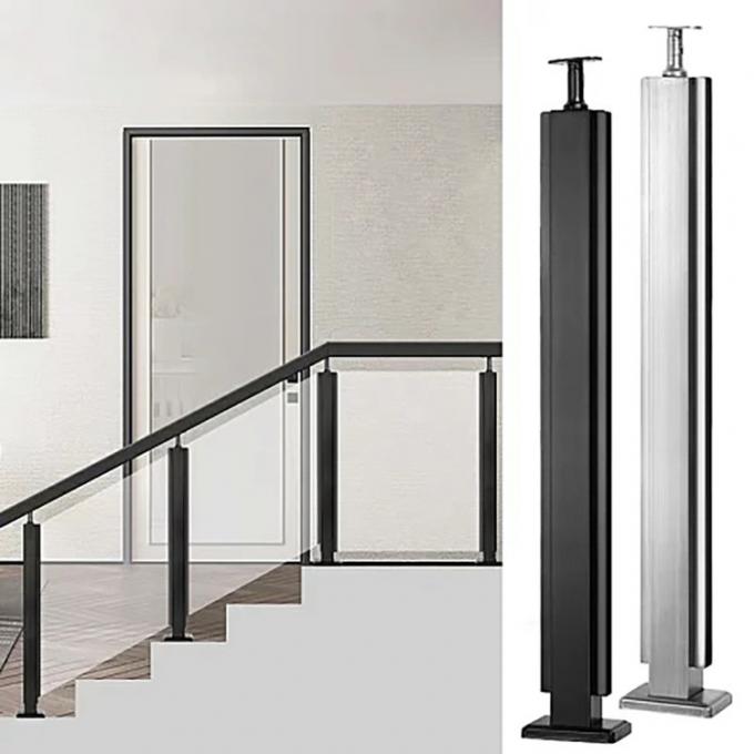 Floor Mounted Frameless Glass Balustrade Kits Including Top Rail