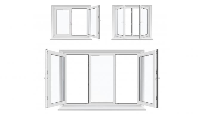 Plastic Steel Frame UPVC Windows For Exterior Facade Curtain Wall